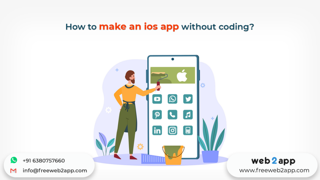 How to make an ios app without coding? | Freeweb2app
