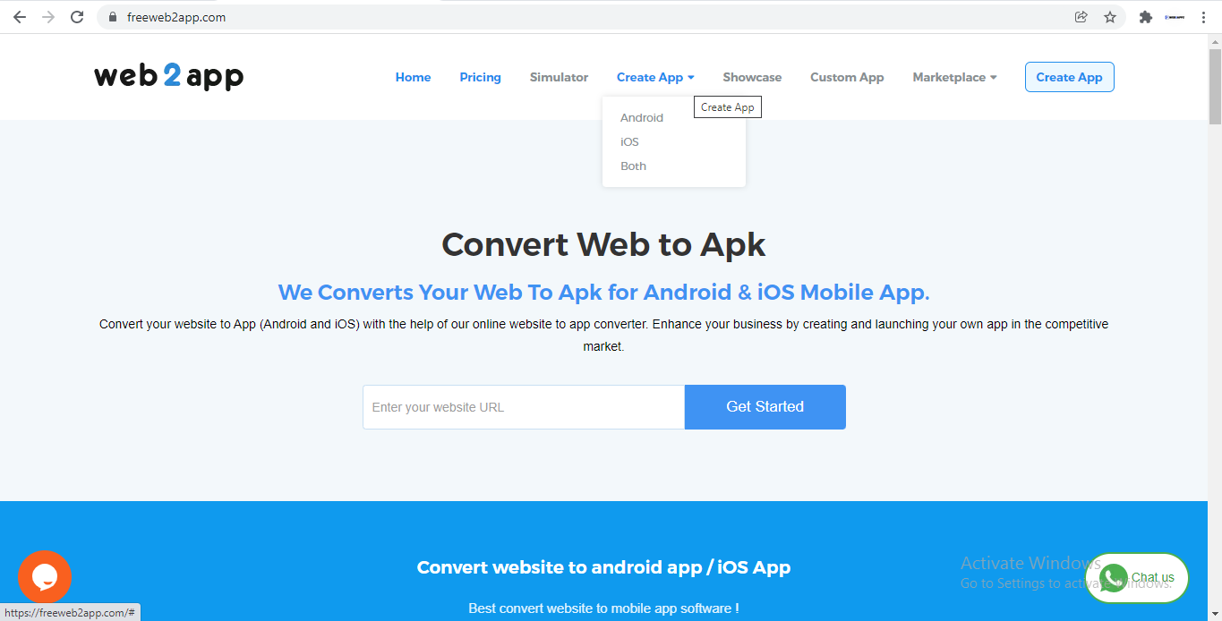 Great Platform to Convert Website to Android App | Freeweb2app